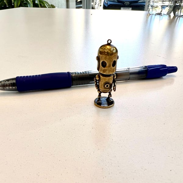 Bitsy, the Brass Robot Figurine - Etsy