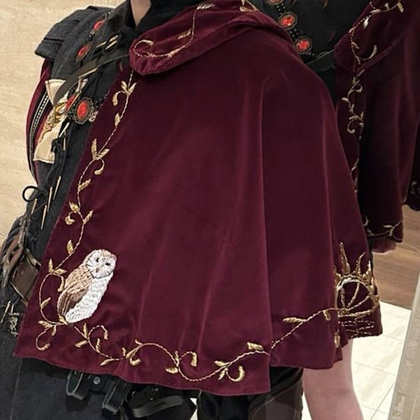 Custom Embroidered Short Half Cape/ Fencing Cape, Made to Order - Etsy
