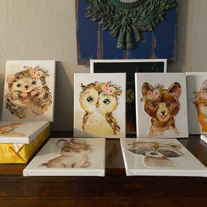 Blush Pink Woodland Animal Set / Printable Nursery Art / Boho Nursery ...