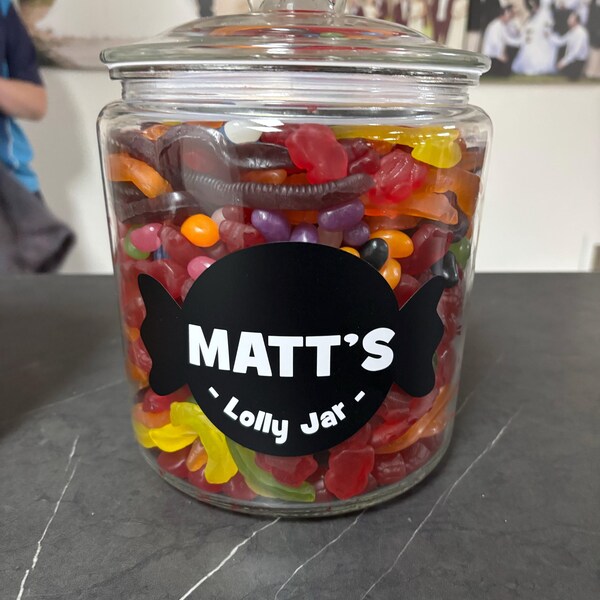 Personalised Lolly Jar - Emergency Stash - Etsy