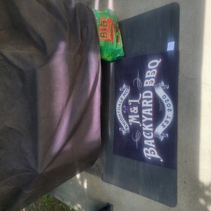 Grill Mat Personalized Outdoor Rug for Dad's BBQ Smoker Backyard BBQ ...