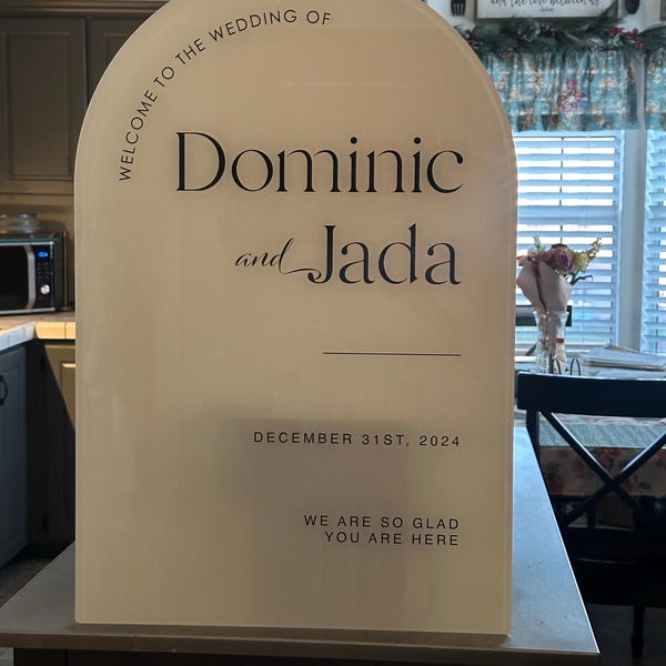 Acrylic Wedding Welcome Sign | Entrance Wedding Sign | Custom Wedding ...