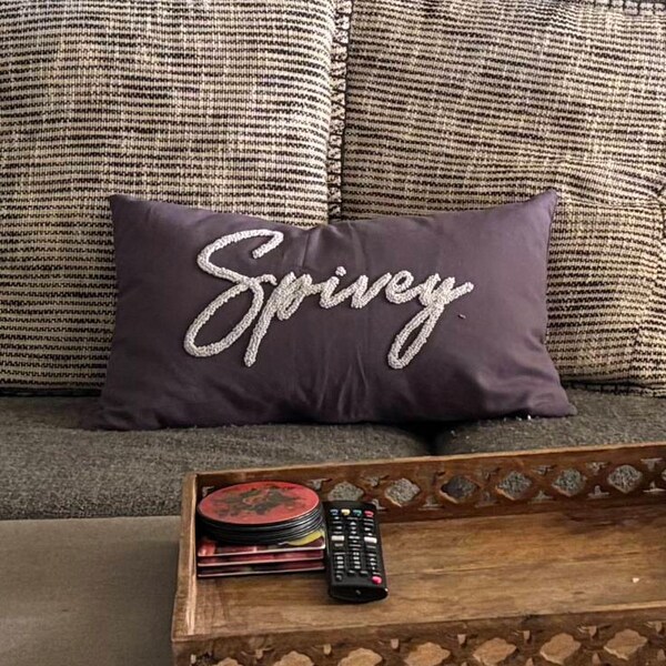 Custom Embroidered Pillow Personalized Gift, Home Decor, Anniversary ...