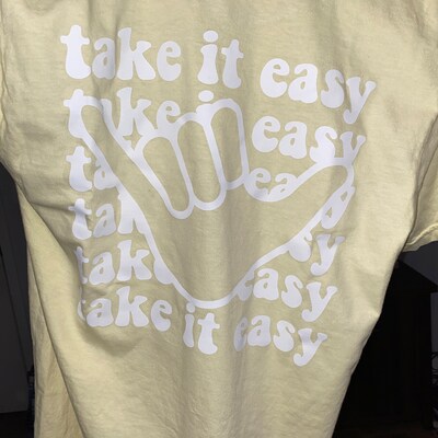 Take It Easy Shirt Comfort Colors Comfy Tee Sunshine Hang Loose T-shirt ...