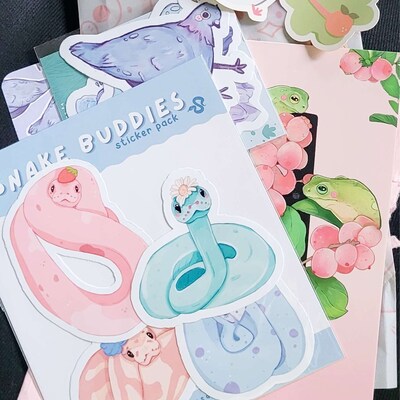 Snake Stickers Snake Buddies Snake With Hats Sticker Pack Laptop Vinyl ...