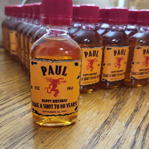 Custom 50 Ml Mini Liquor Labels | His or Her Favorite Drink | Optional ...