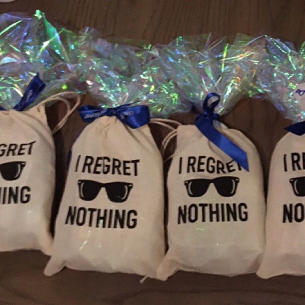 No Regrets Hangover Kit,personalized Bachelorette Favors, I Regret ...