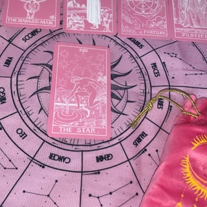 Tarot Deck Pink White Plastic Tarot Cards 78 With Guidebook - Etsy Canada