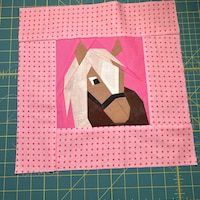 FREE Paper Pieced HORSE BLOCK Pattern in Pdf, Free Instant Download ...