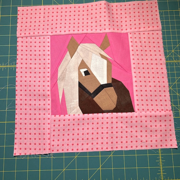 Paper Pieced Horse Block Pattern: Free Instant Download (PDF Pattern ...