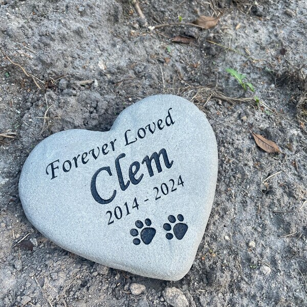 Pet Memorial Stone, Laser Engraved With Picture of Your Pet, Grave ...
