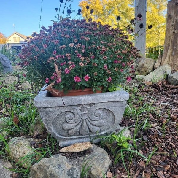 Solid Rock Stoneworks Normandy Jr Planter- 10in Tall- Pre Aged - Etsy