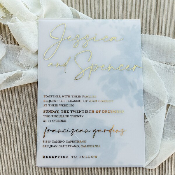 Vellum Insert Card for Wedding Invitations : Customizable - Etsy