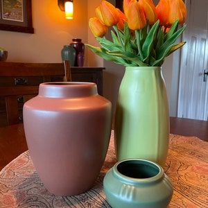 Tall Craftsman Pottery Teco Style Vase Bungalow Interior - Etsy