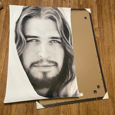 Jesus Christ Wooden Frame Portrait Print, Jesus Painting, Jesus ...