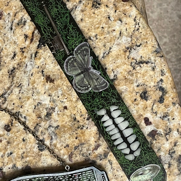 Found Objects Skeleton Figure Vignette Shelf - Collage Art - Vintage ...