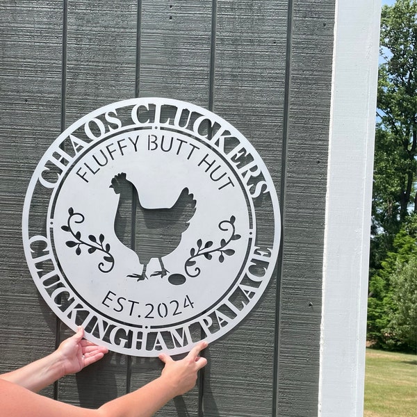 Custom Chicken Metal Sign,farm House Decor,personalized Chicken Coop ...