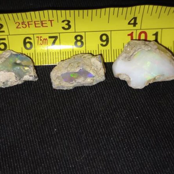 Ethiopian Opals Rough, Untreated Bigger Size Opals Rough AAAA, 15mm to ...