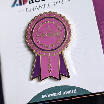Introvert Award Enamel Lapel Pin - Etsy