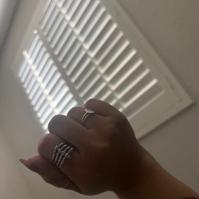 Rib Ring// Sterling Silver// Handmade Solid S925//unique Punk - Etsy