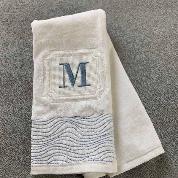 Double Square Embossed Embroidery Monogram Frame - Instant Download - Etsy