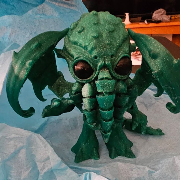 3D Printed Articulated Cryptid | Cthulhu | Hand-painted | Made-to-order ...