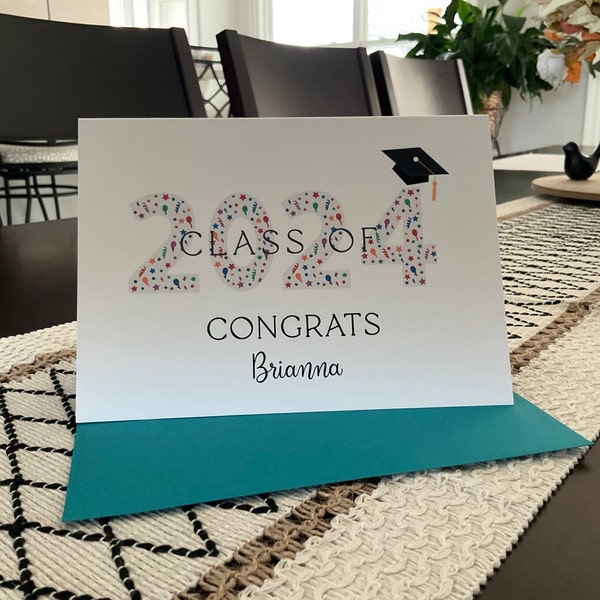 Personalized 2024 Grad Card, Congrats 2024 Grad Card, Graduation Card ...