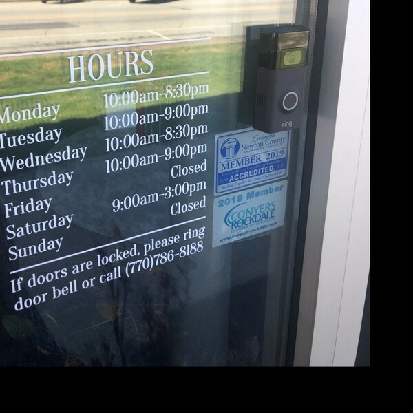 Store Hours Window Decal | Simple Hours of Operation | Storefront Decal ...