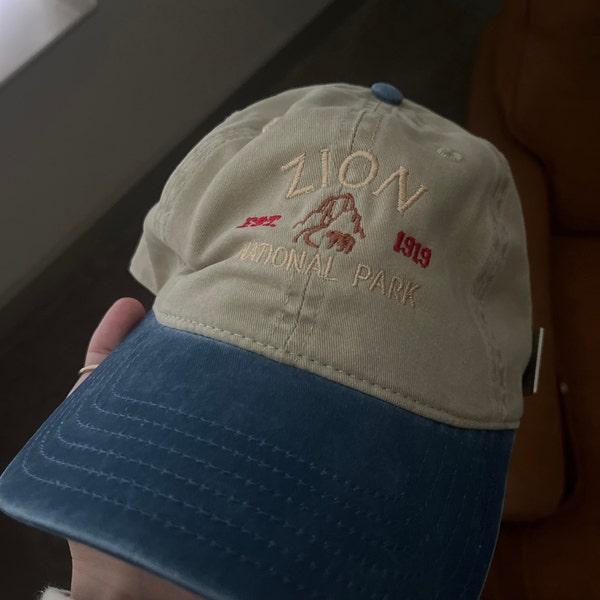 National Park Embroidered Cap Washed Cap Park Hat Travel Hat Baseball ...