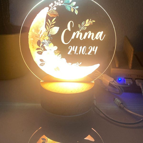 Baby Girl Gift, Personalized Night Light for Kids, Custom Night Light ...