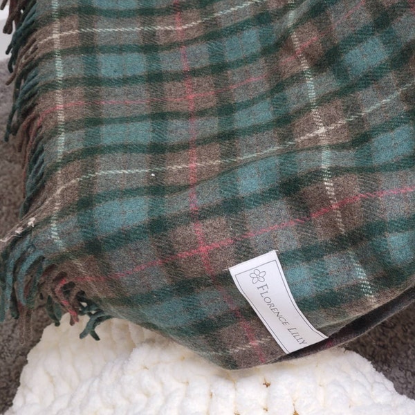 Soft Recycled Wool Tartan Check Blankets, Throws by Florence Lilly - Etsy