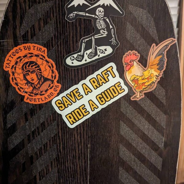 Raft Guide Sticker Save a Raft Ride a Guide Raft Guide Gift for Rafties ...