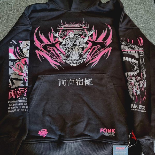 Sukuna, Jujutsu Kaisen, LIMITED Black T-shirt, Anime and Manga Clothing ...