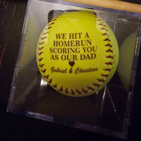 Custom Softball Gift for Dad Personalized First Father's Day Gift ...