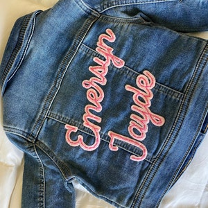 Baby Toddler Kids Personalized Name Embroidered Denim Jean Jacket With ...