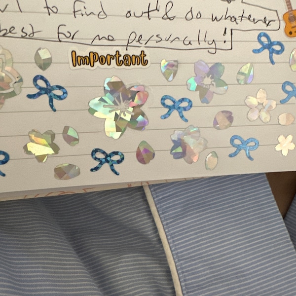 Bow Vinyl Sticker Sheet - Etsy
