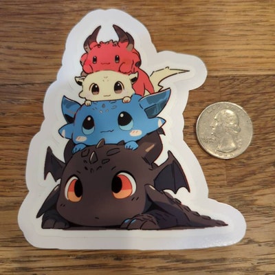 Fourth Wing Chibi Dragons Sticker Tairn, Sgaeyl, Andarna and Deigh - Etsy