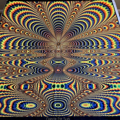 Torus UV Trippy Psychedelic Fractal Tapestry - Etsy