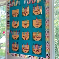 Crayon Birthday Bulletin Board Kit || Birthday Display Bulletin Boards ...