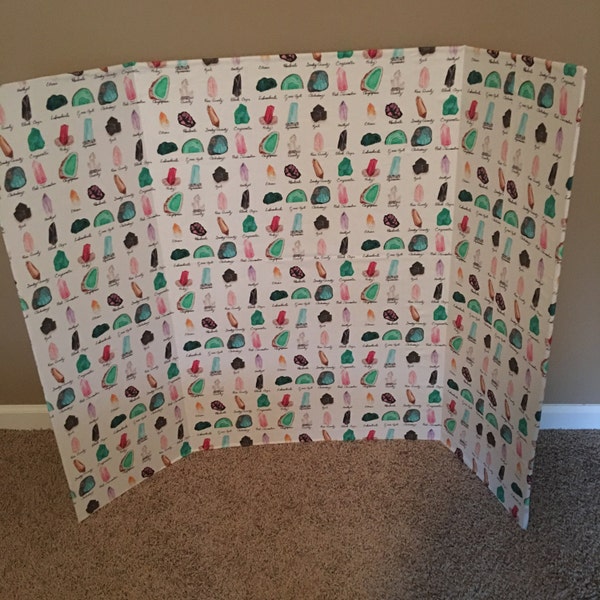 Crystal Fabric- Healing Crystals Gem Stone & Mineral Watercolor by ...