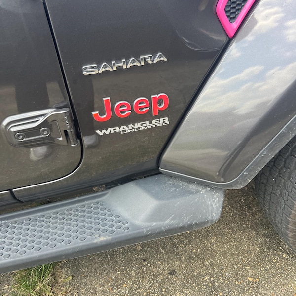 Holographic Sequins Jeep Emblem Sticker Decal, Wrangler JK, TJ, JL ...