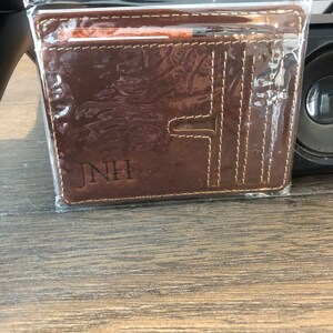 AG Wallets Personalized Mens Handmade Vintage Brown Genuine Leather ...