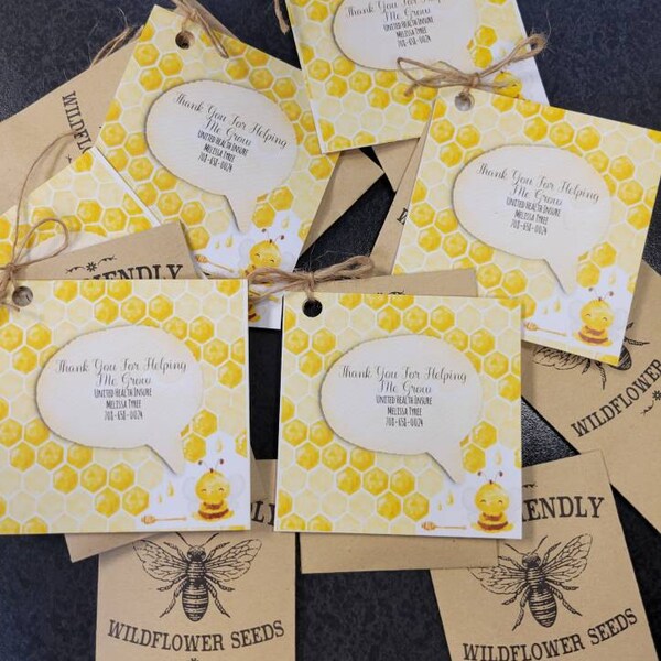 Printable Honey Bee Gift Tag, Bumble Bee End of School Favor Tag ...