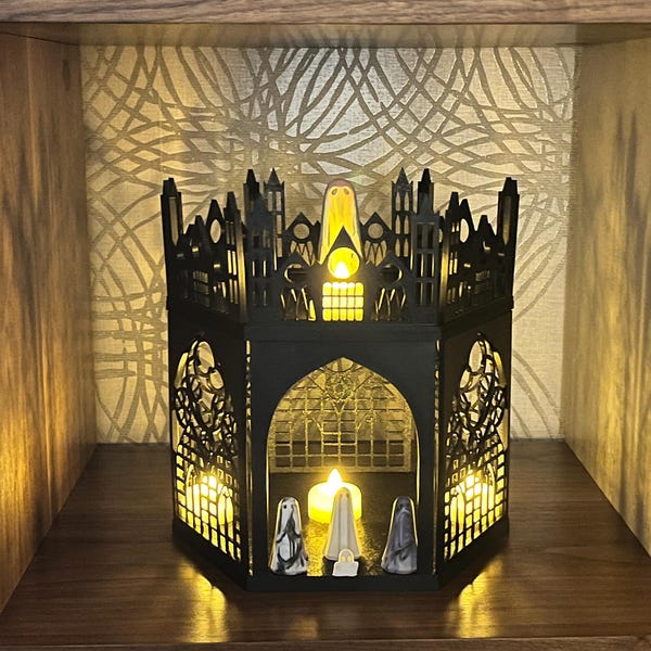 York Ghost Merchant Figurine Stand Tower / Gothic Stand / Apothecary ...
