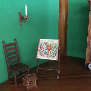 HUNTING SCENE Petit Point Pattern PDF Dollhouse Miniature Rug - Etsy