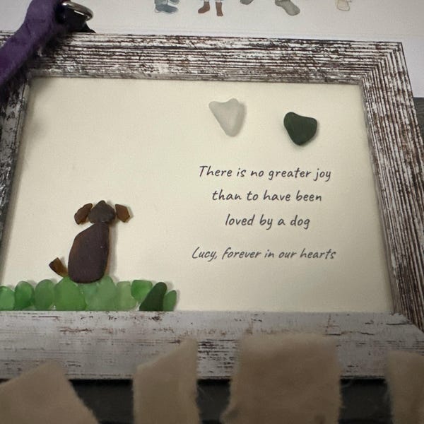 Sea Glass Art, Sea Glass Dog, A Dogs Love, Handmade, Personalize ...
