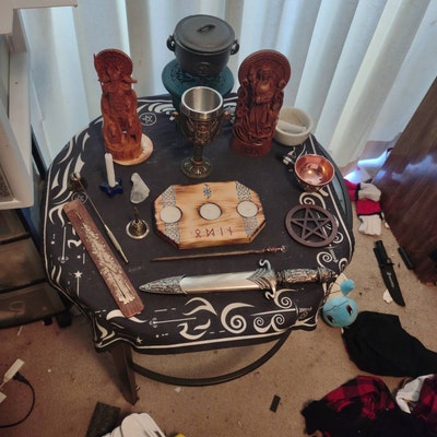 Frigga, God Viking, Wood Carved Frigg Statue, Friga, God Altar ...