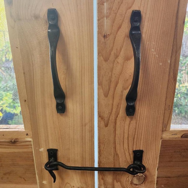 Hand Forged Heavy Duty Rustic Barn Door Latch - Etsy