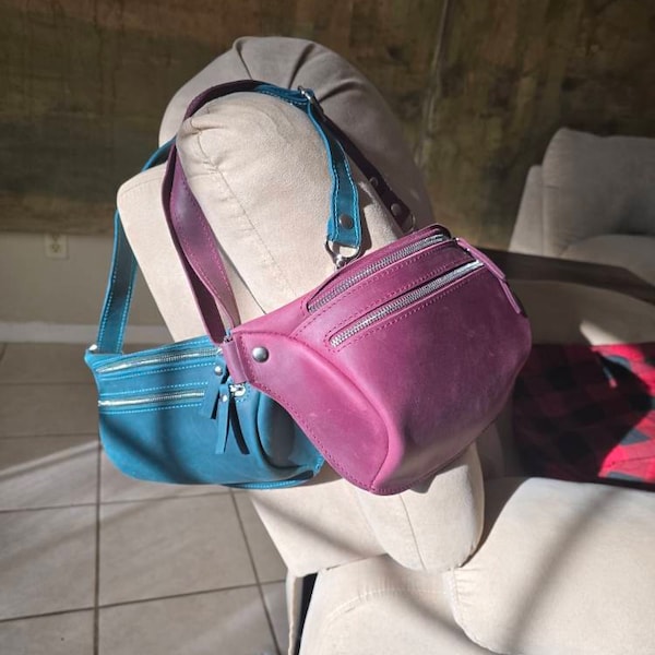Full Grain Leather Belly Bag, Bum Bag, Waist Bag, Leather Belt Bag ...