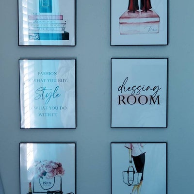 Fashion Poster,fashion Wall Art,dressing Room Decor,fashion Art Set ...